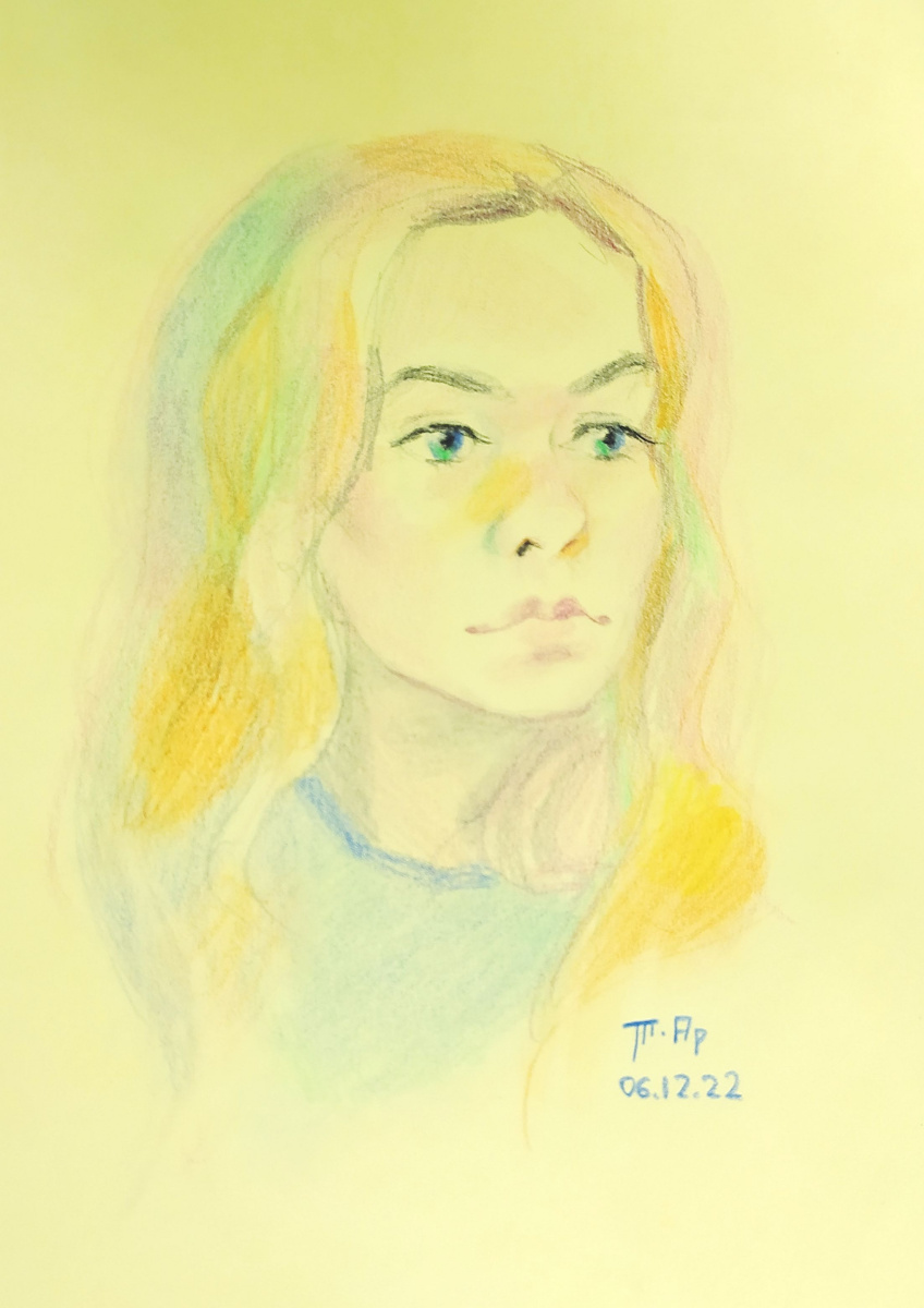 Ariana Arturovna Tolstova Portrait of a girl (quick sketch), 06.12.2022 ... Ariana Arturovna Tolstova Portrait of a girl (quick sketch), 06.12.2022 ...